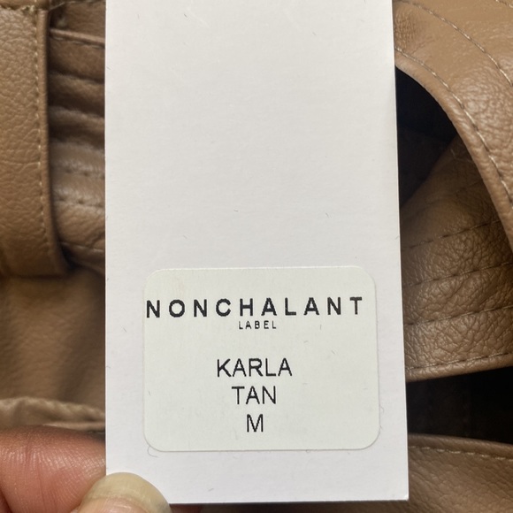 NONchalant | Skirts | Nonchalant Label Revolve Karla Tan Vegan Leather ...